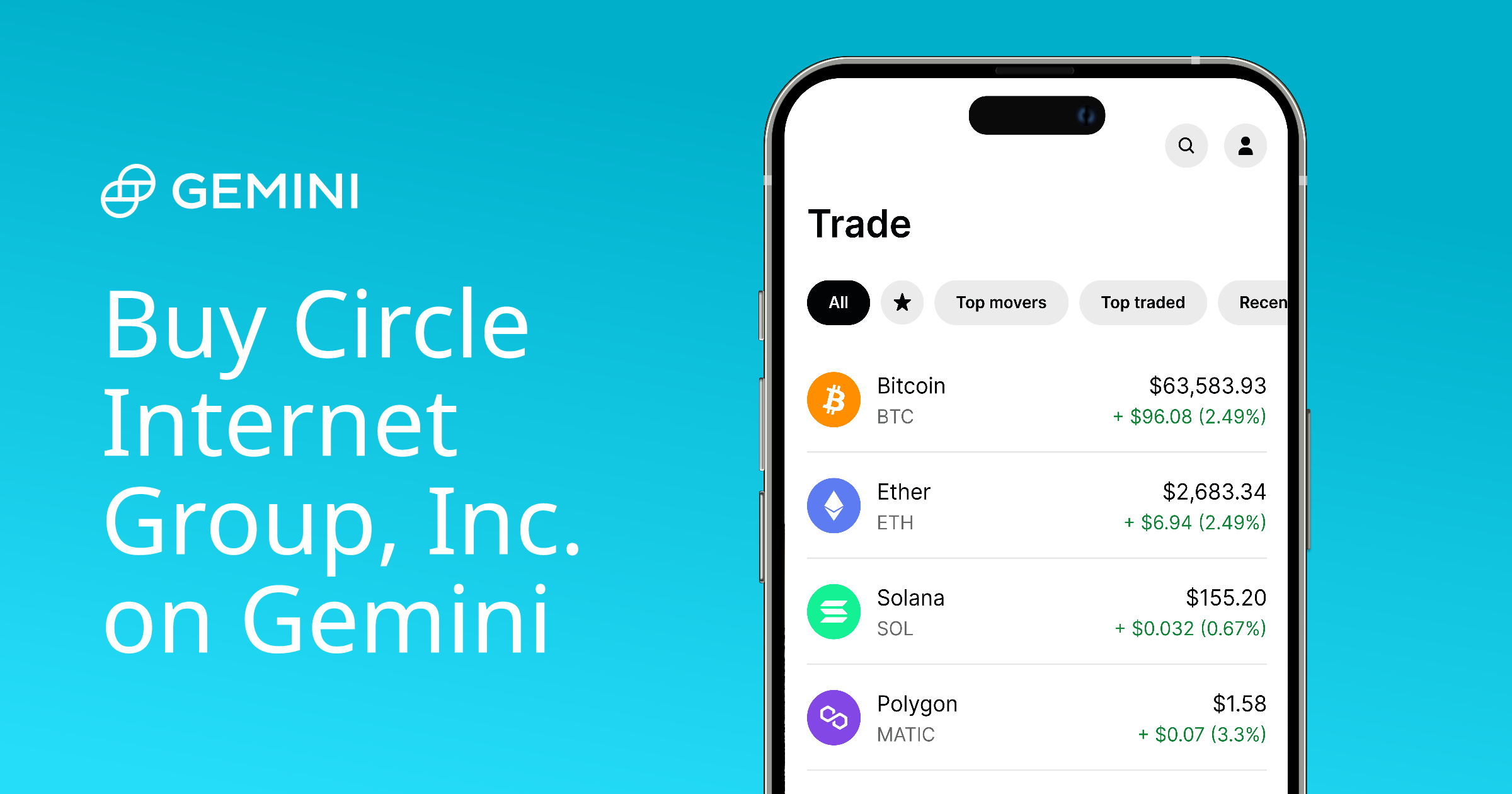 Circle Internet Group, Inc., Chart, & Supply Details - CRCL Price | Gemini